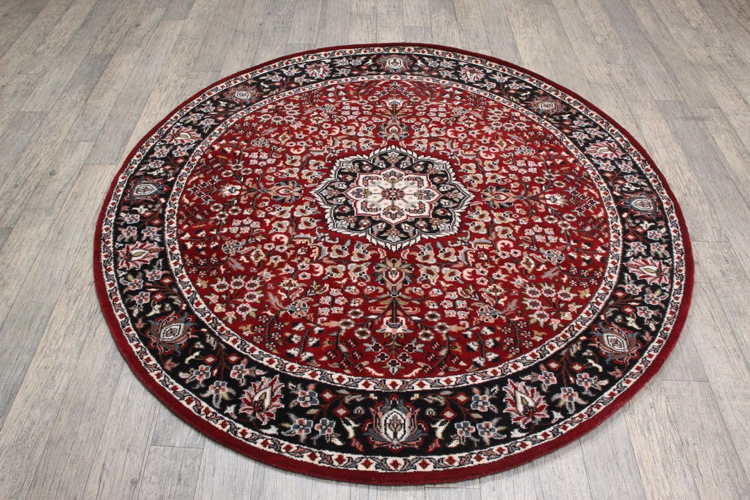 Round Handknotted Rug , Handmade 6 Feet Round Carpet - Etsy