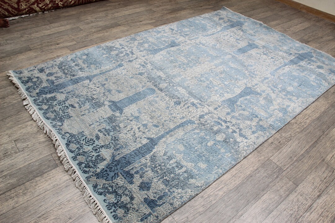 6x9 Handmade Silk and Wool Area Rug ,oriental 6x9 Carpet - Etsy