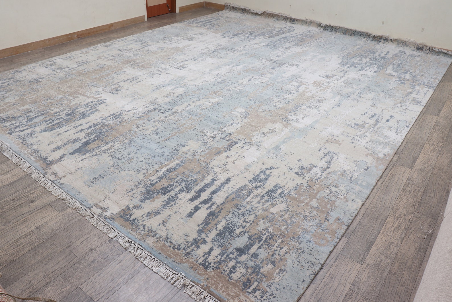 12x15 Feet Silk & Wool Rug,modern Oversized Carpet,360x460 Cms Long Rug ...