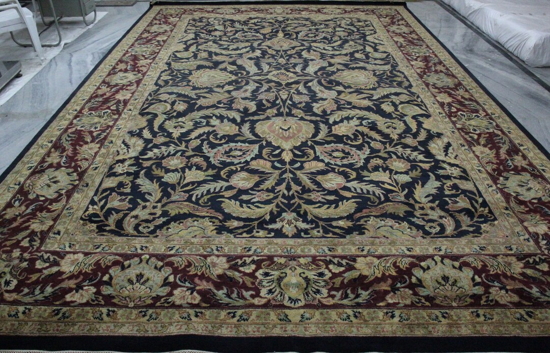 12x18 Handmade Woollen Area Rug , Large Size Carpet, Mansion Rug,free ...