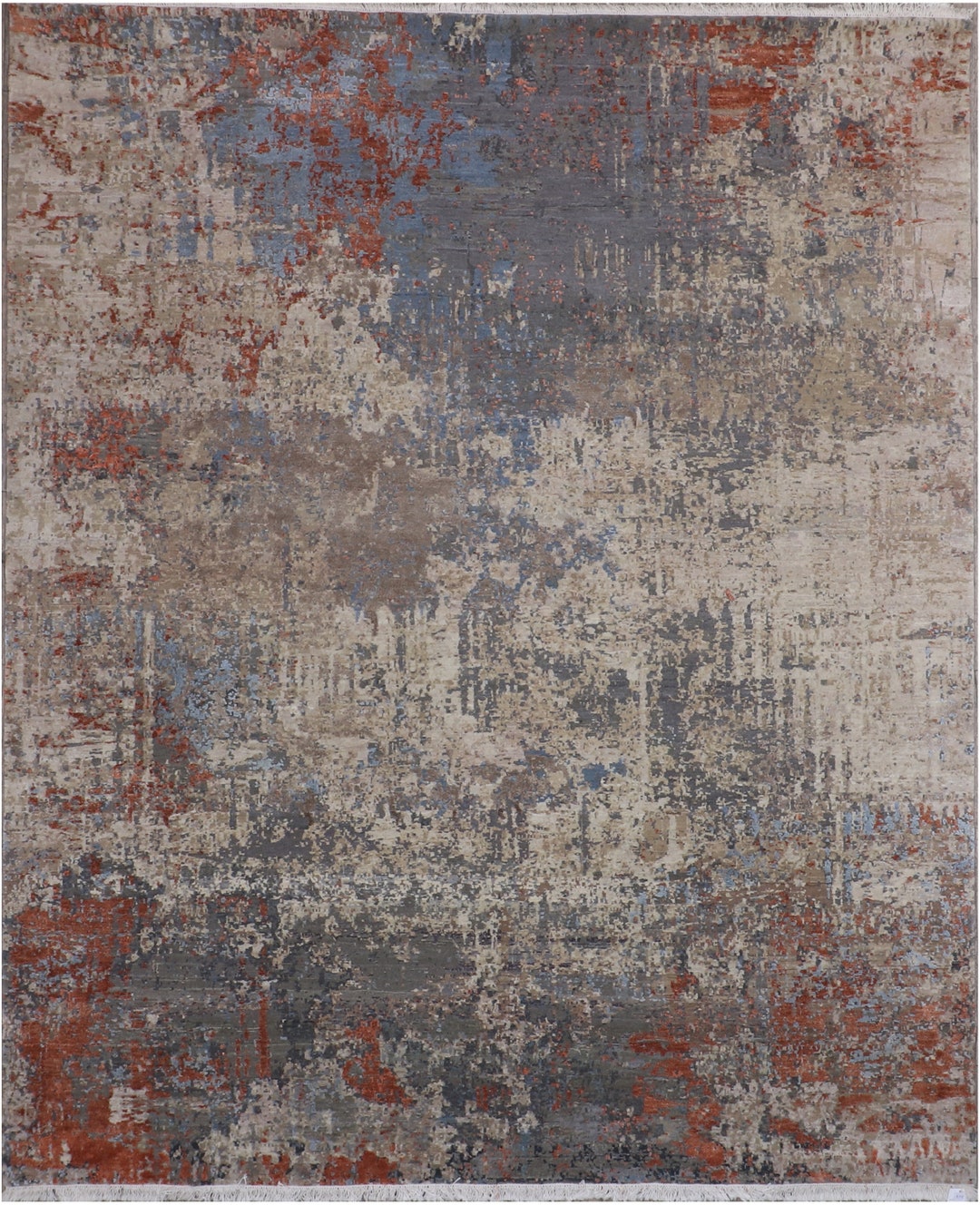 8x10 Feet Abstract Wool Silk Area Rug 240x300 Cms Carpet - Etsy