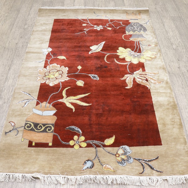 Chinese Silk Rug - Etsy