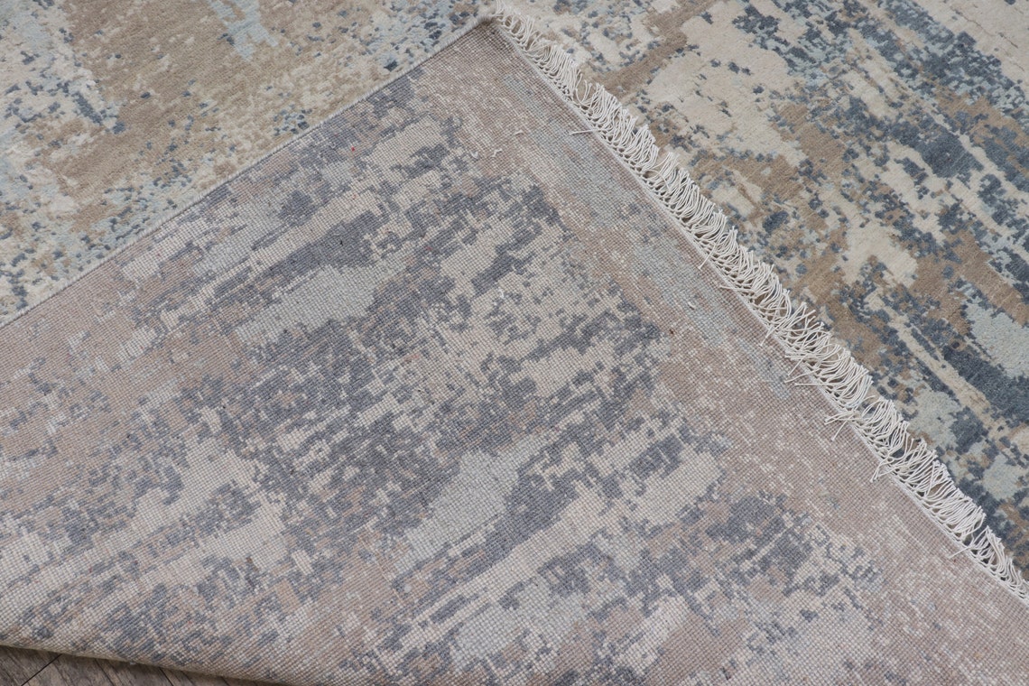 12x15 Feet Silk & Wool Rug,modern Oversized Carpet,360x460 Cms Long Rug ...