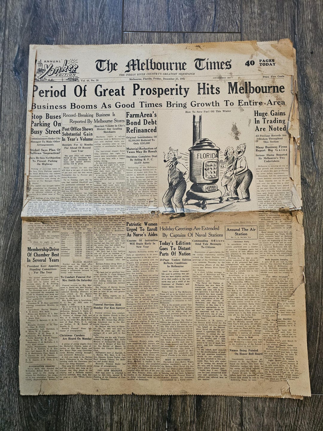 Vintage Newspaper Ephemera - Front Section - Melbourne Times ...