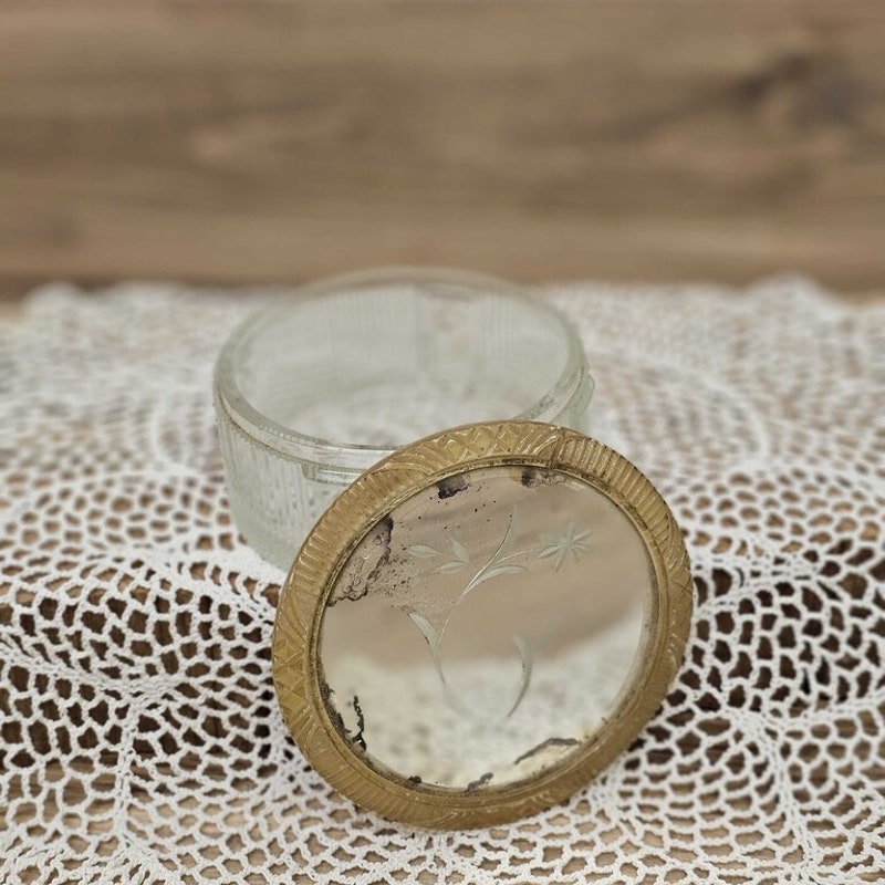 Glass Powder Jar - Etsy