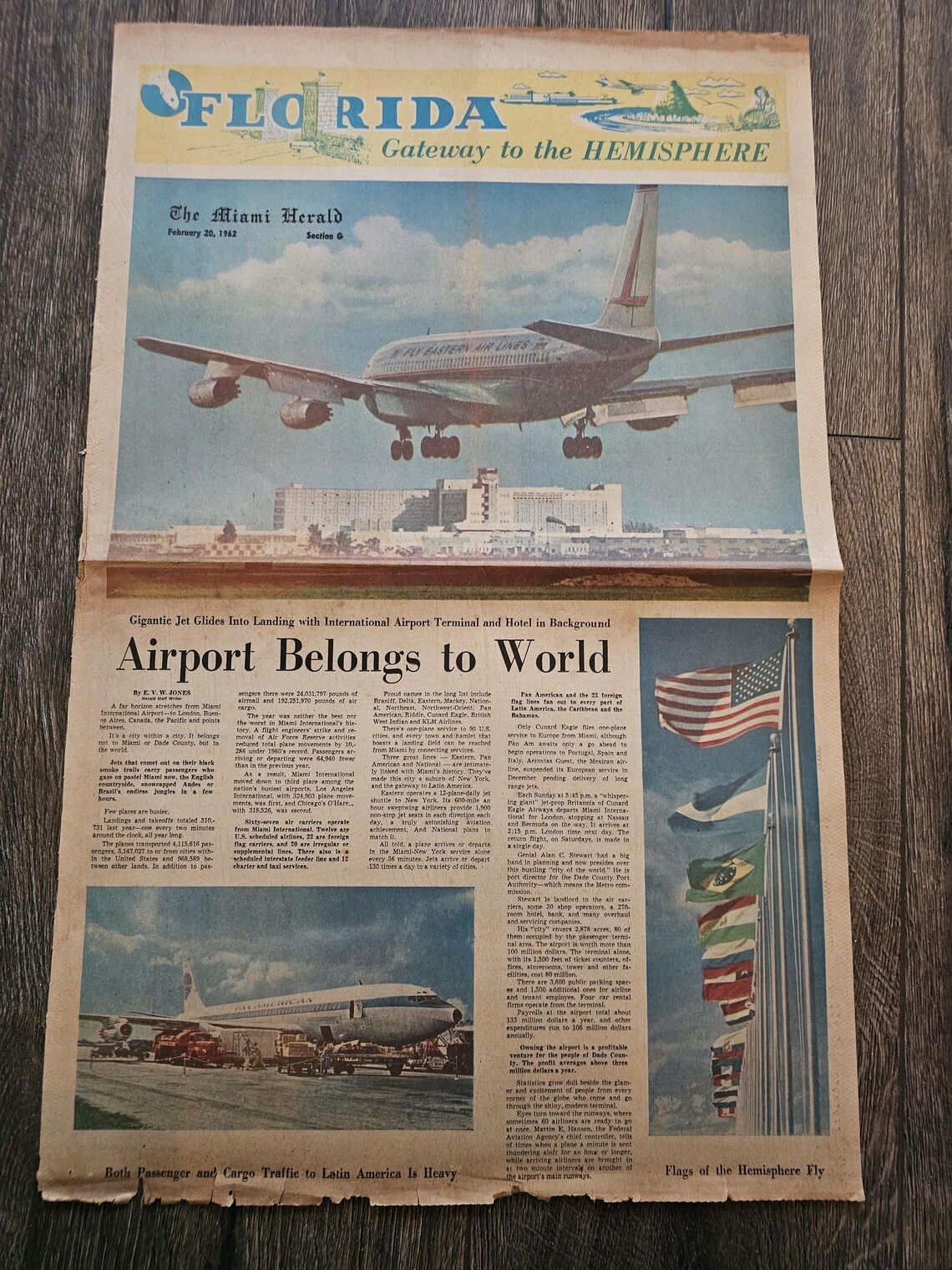 Vintage Newspaper Ephemera - the Miami Herald - February 20, 1962 ...