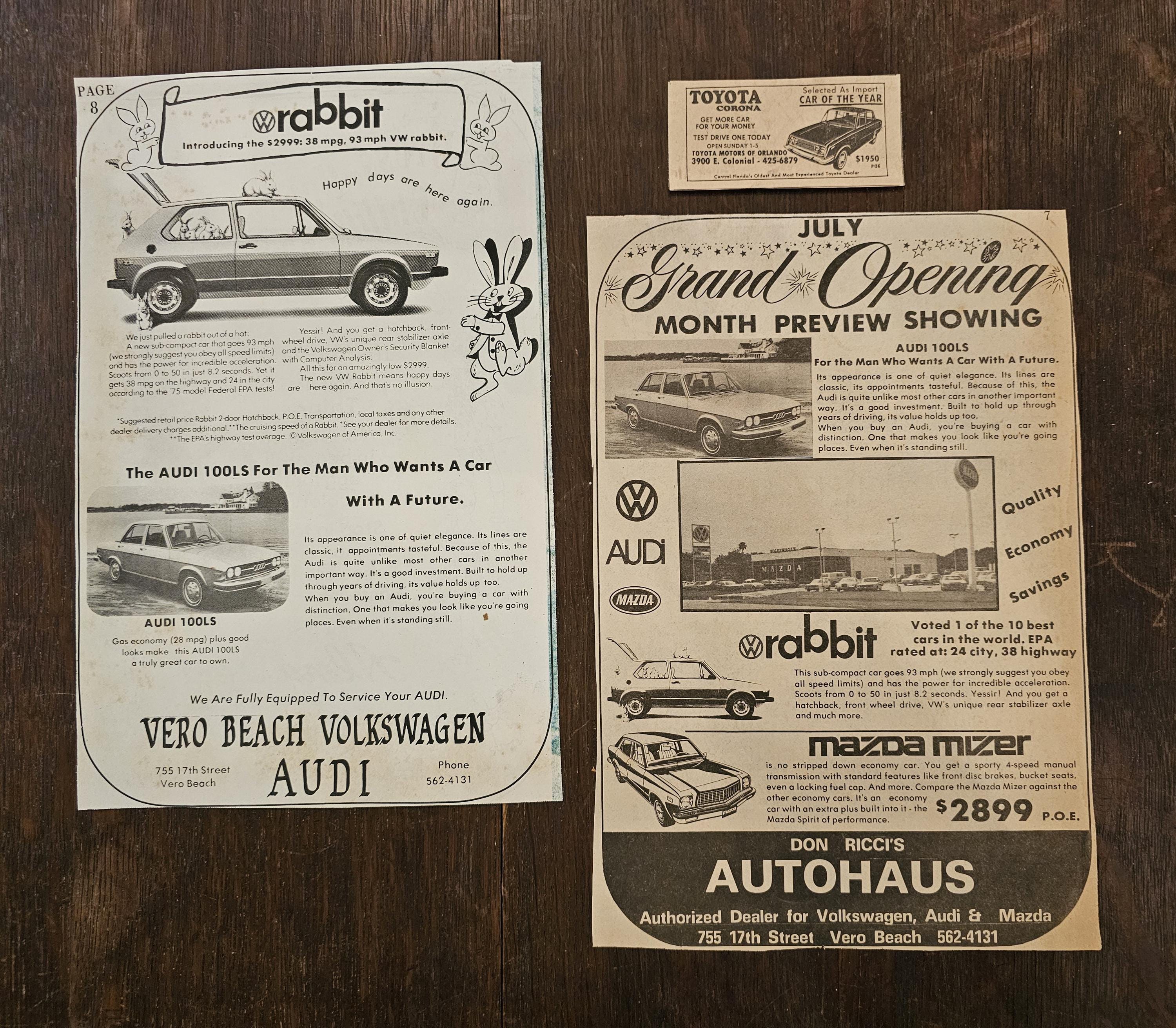 Vintage Newspaper Ephemera - Bundle of Early 1960s Newspaper Car ...