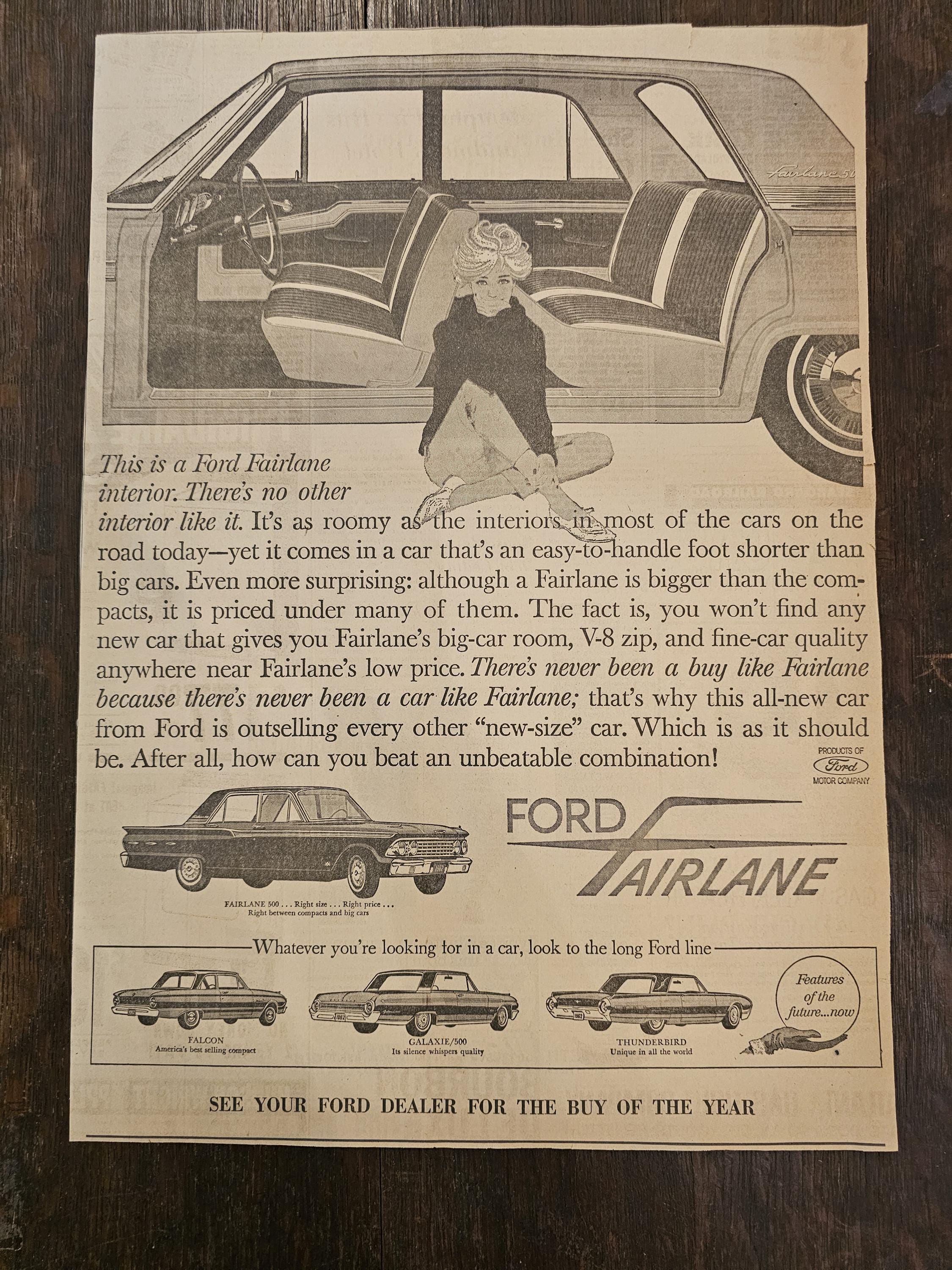 Vintage Newspaper Ephemera - Bundle of Early 1960s Newspaper Car ...