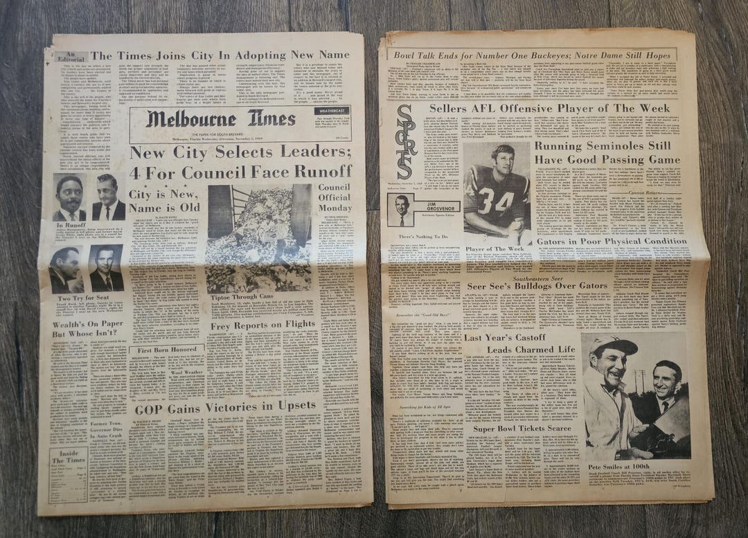 Vintage Newspaper Ephemera - Full Newspaper (32 Pages) - Melbourne ...