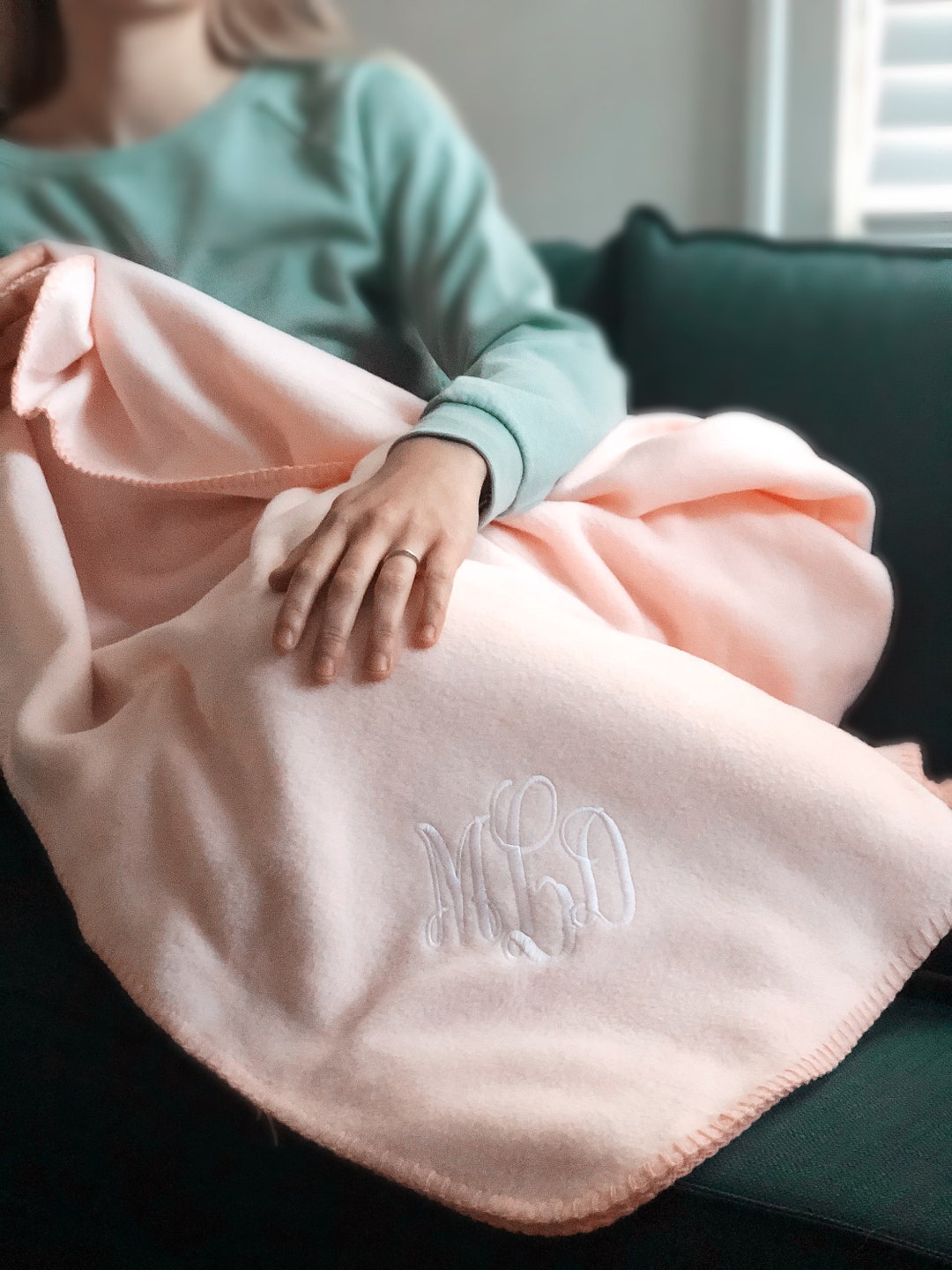 Monogram Fleece Blanket, Monogrammed Blanket, Personalized Fleece ...