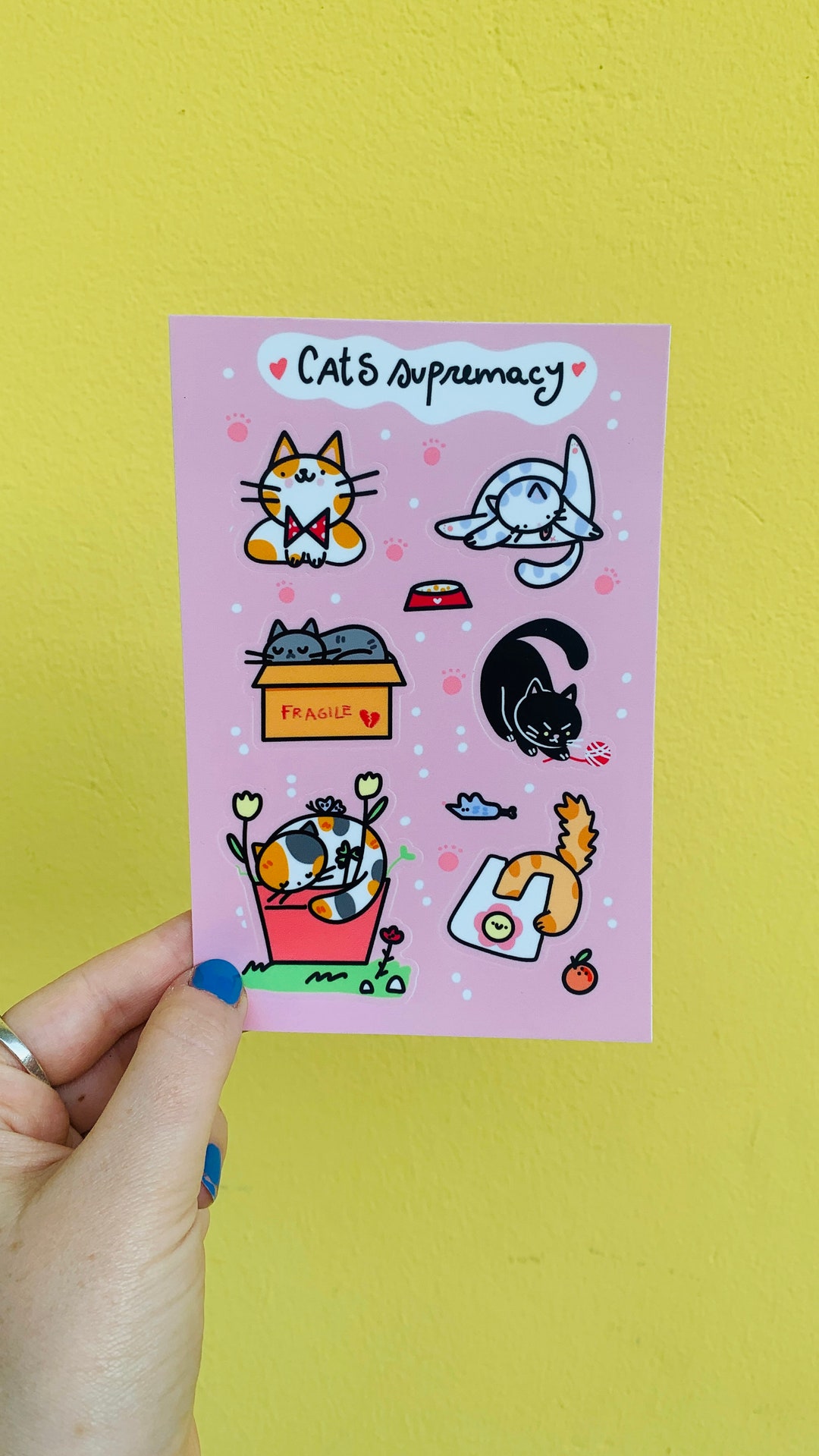 Cat Supremacy Sticker Sheet - Etsy