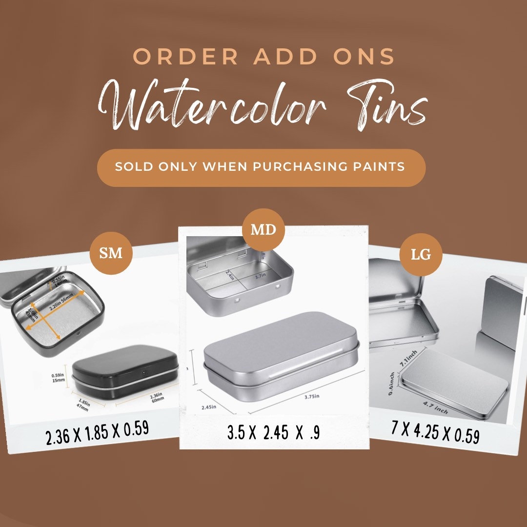 Watercolor Tin Case Add on | Handmade Watercolors | Handmade Paint - Etsy