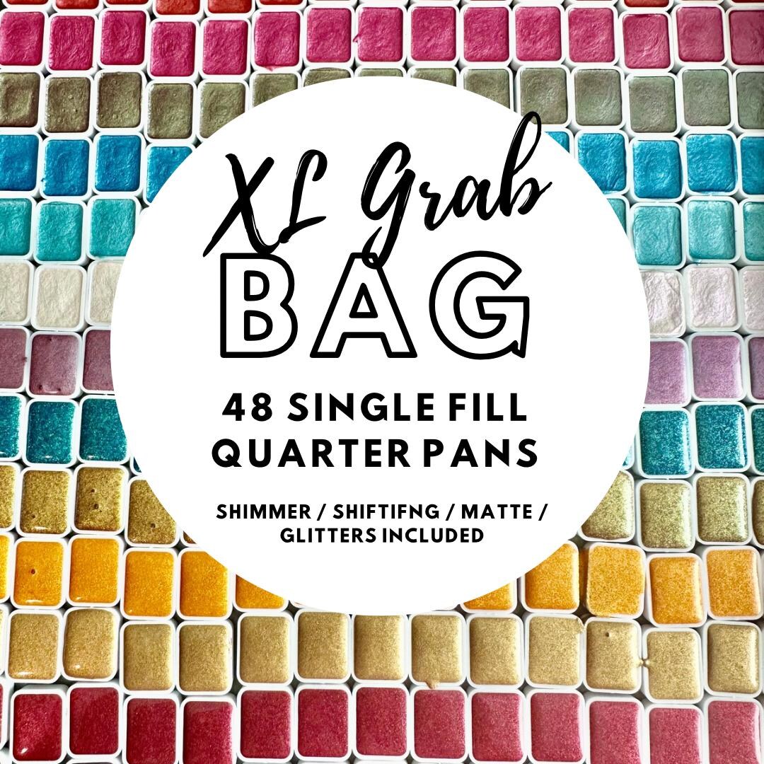 XL Grab Bag 48 Colors | Handmade Watercolors | Half Pans | Custom ...
