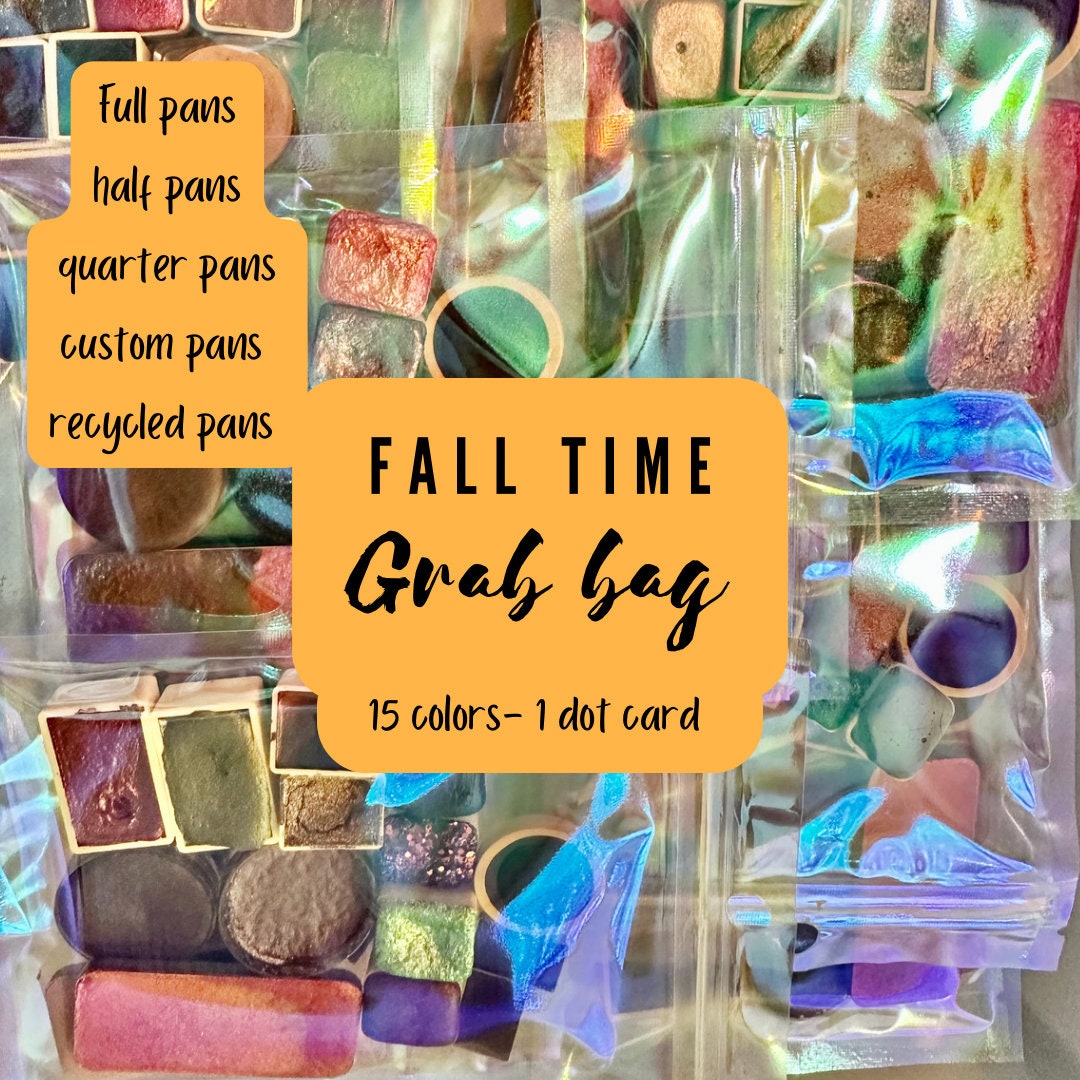 Grab Bags Handmade Watercolors Half Pans Custom Colors Watercolor Paint ...
