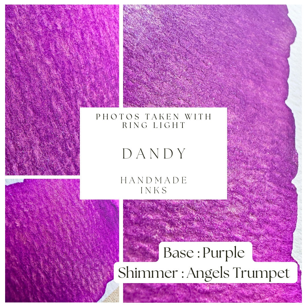 Dandy | Shimmer Ink | Handmade Ink | Calligrapby | Stencils | Handmade ...