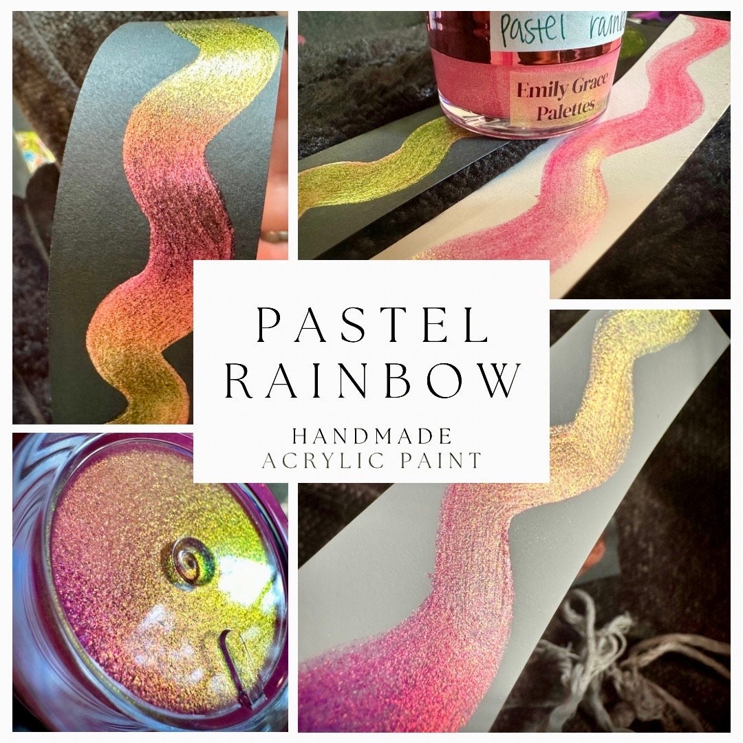 Pastel Rainbow | Handmade Acrylic Paint | Handmade Paint | Acrylic ...