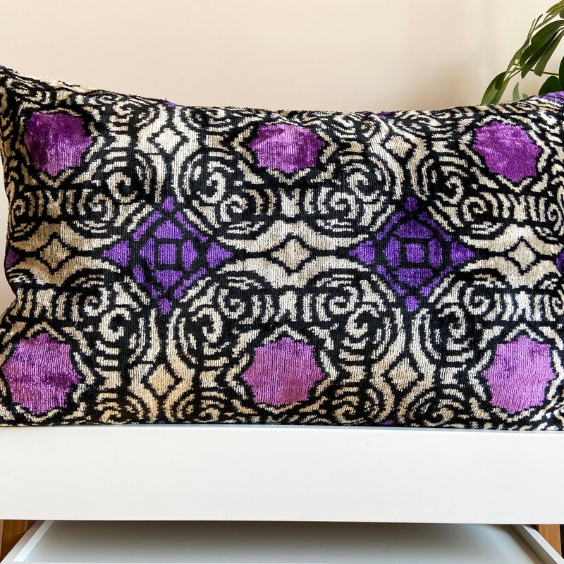Purple Ikat Pillow - Etsy