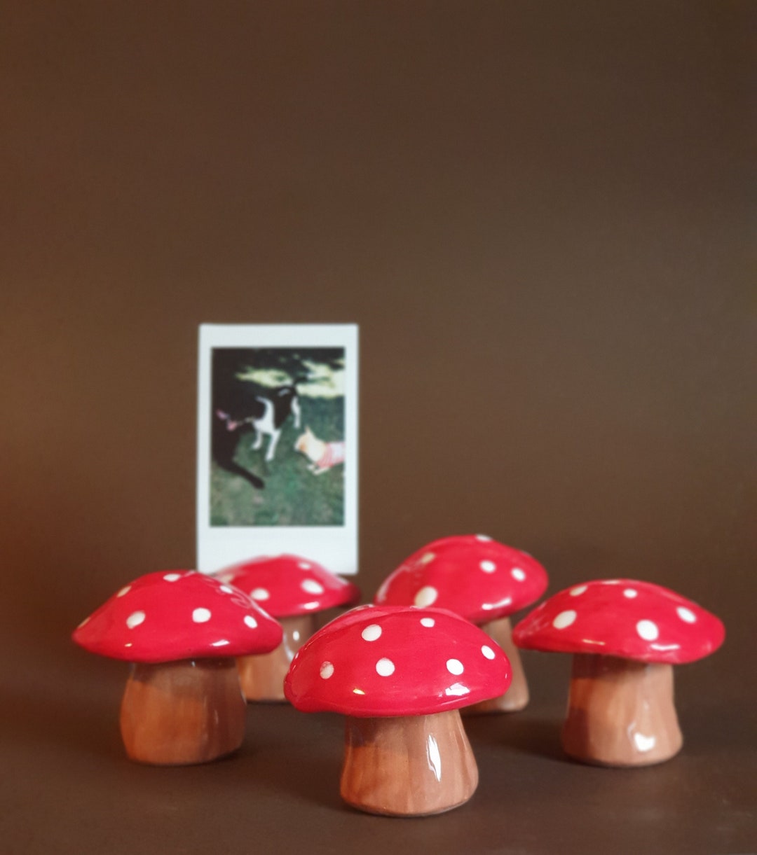 Ceramic Note Card Holder, Photocard Holder, Ceramic Mushroom , Photo ...