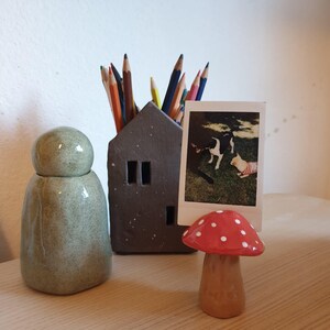 Ceramic Note Card Holder, Photocard Holder, Ceramic Mushroom , Photo ...