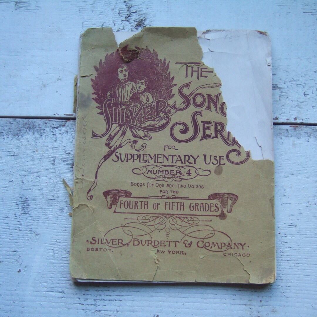 Antique 1899 The Silver Song Service 4 Songs for 1 & 2 Voices - Etsy.de