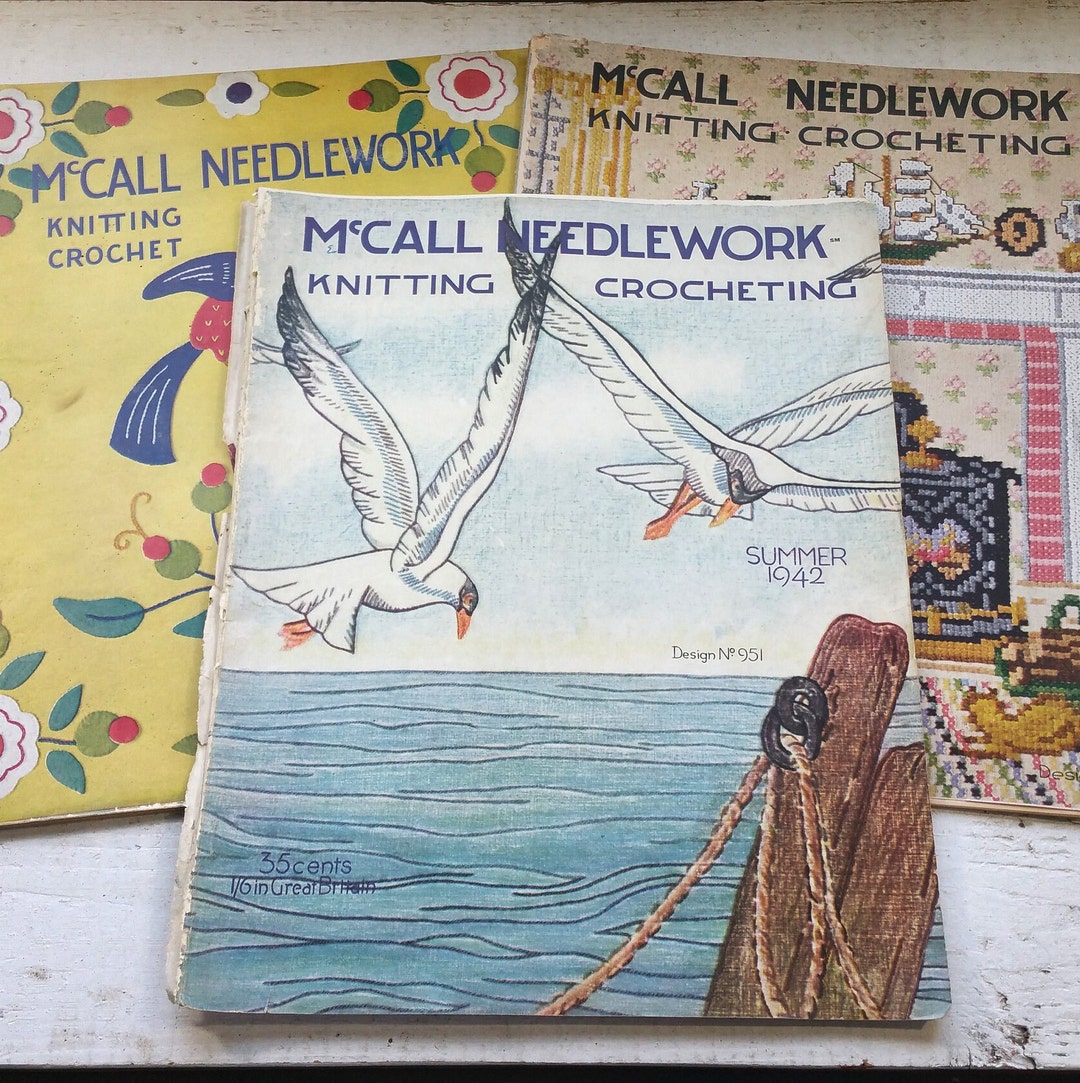 Lot 3 1940s Magazines Mccalls Needlework Photos Stories Advice Recipe ...