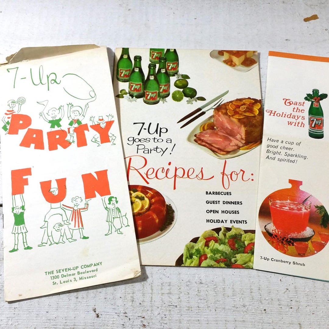 CHOICE 7-up Cook Booklet Vintage 60s 50s Party Recipes Holiday Events ...