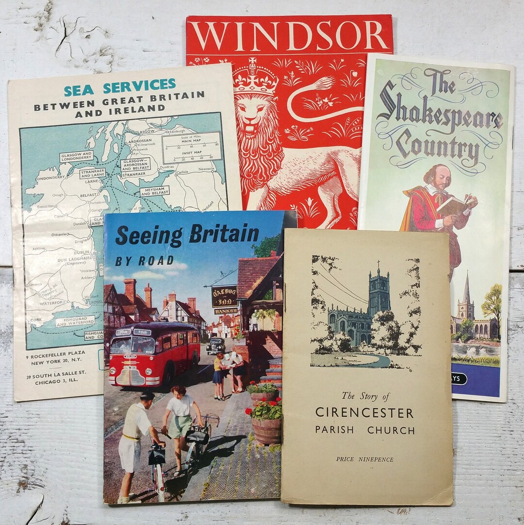 CHOICE England Travel Brochures Great Britain Maps Vintage Midcentury ...