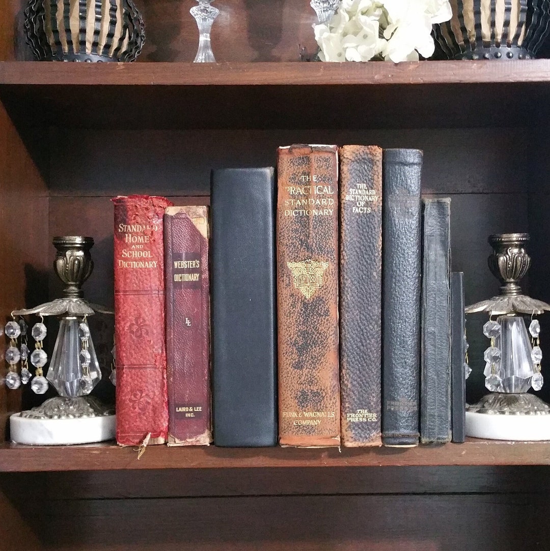 Choice Dictionary Antique Leather Decorative Books Shelf Library ...