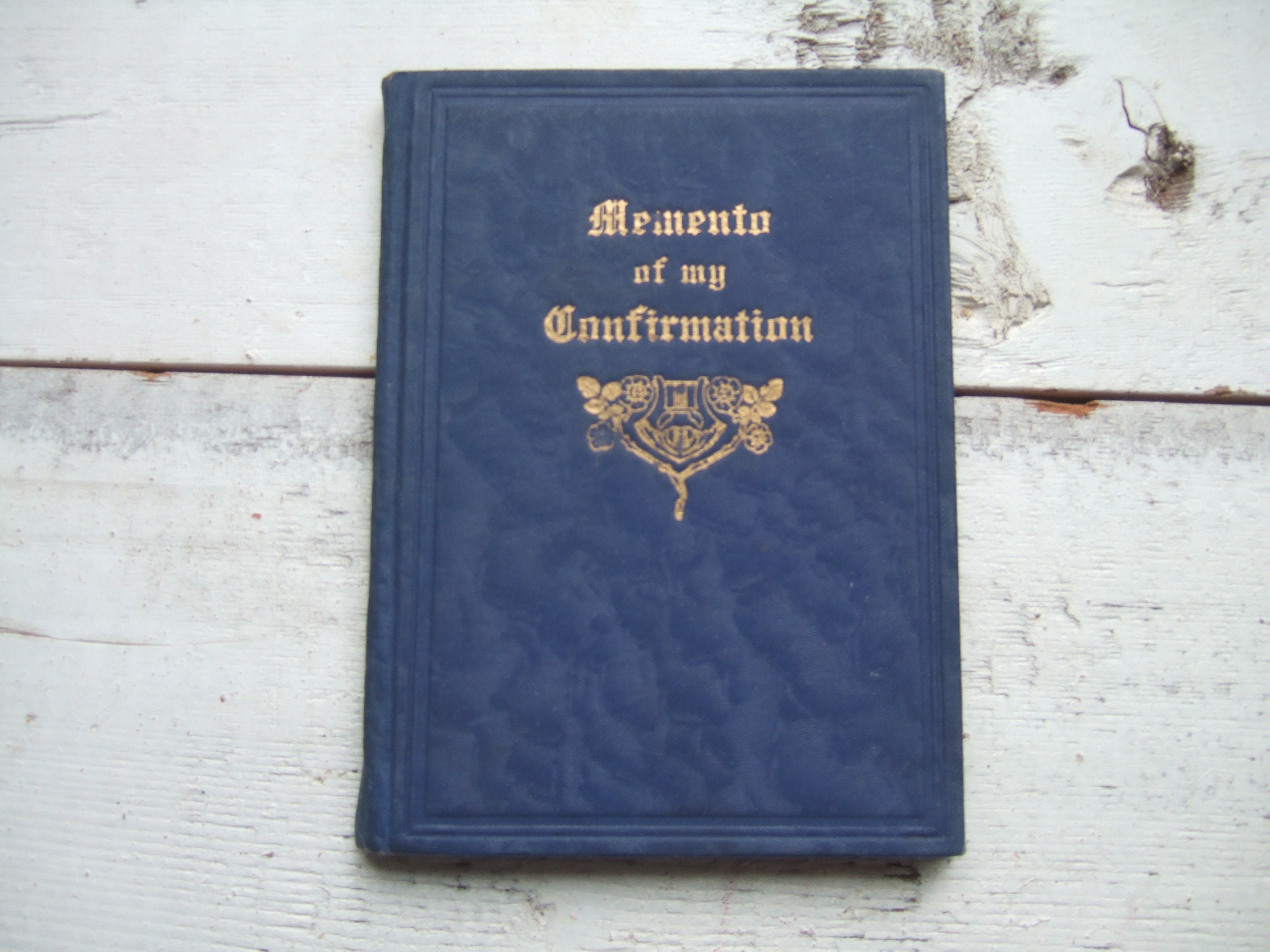 1937 Memento of My Confirmation Antique Book Handwritten Diary Writing ...