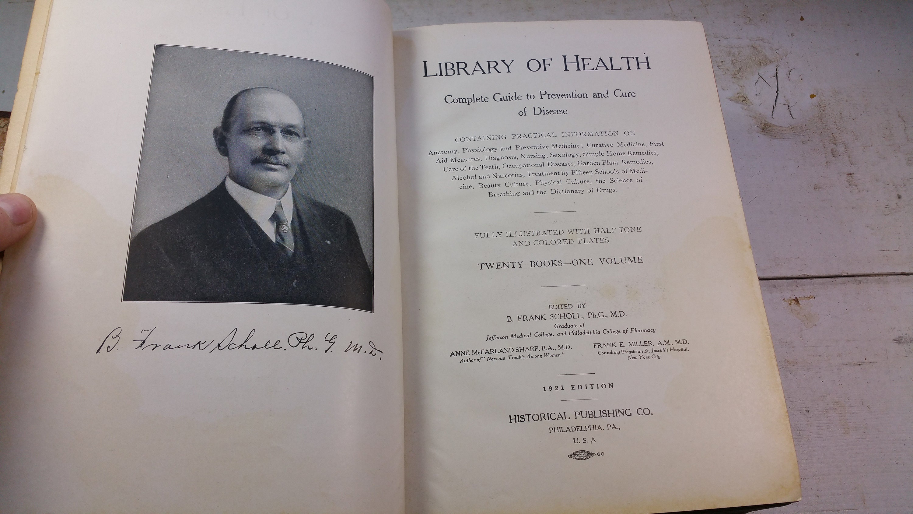 1921 Library of Health Complete Guide Frank Scholl Antique Doctor ...