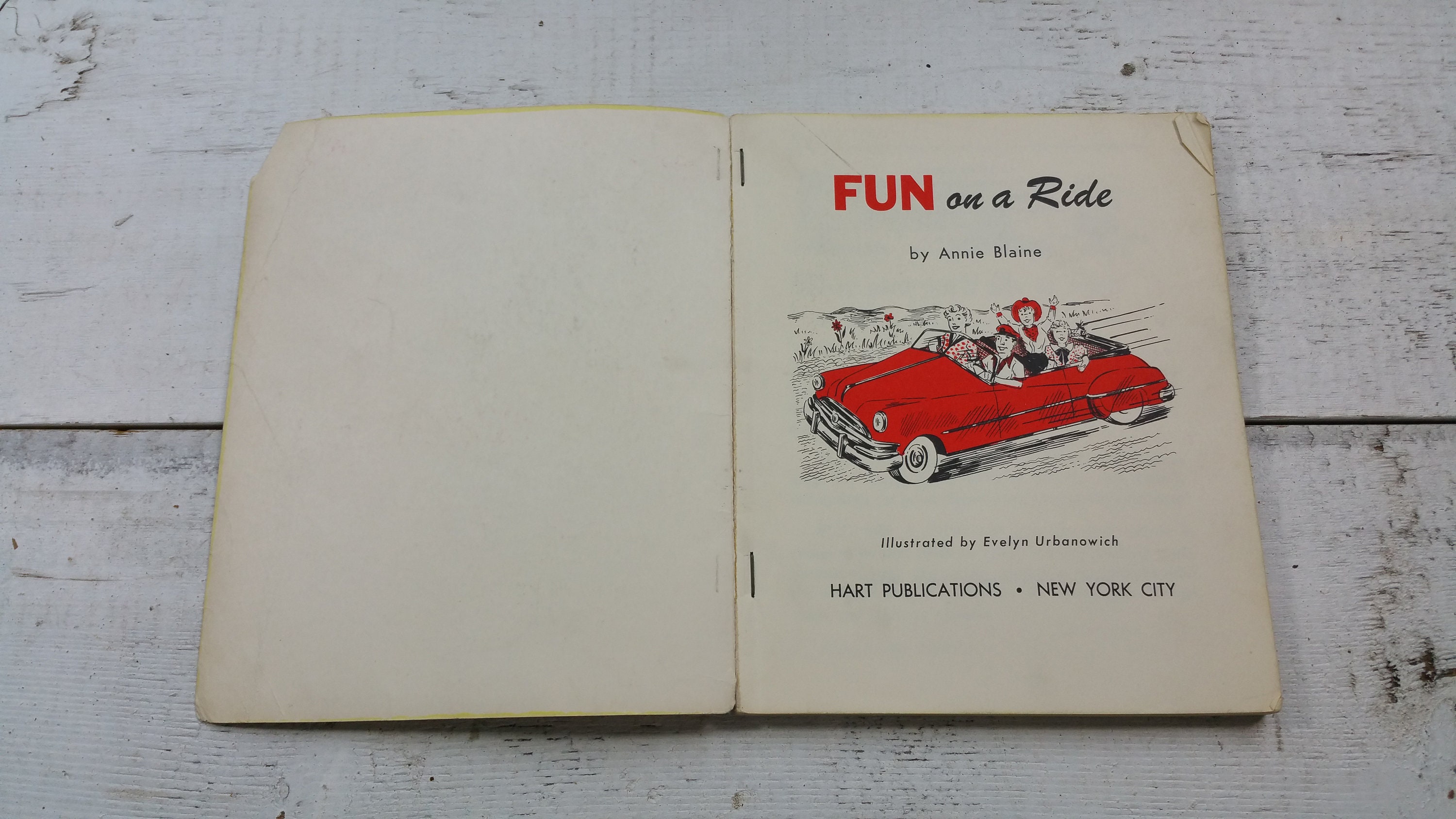 Fun on a Ride Special Games to Play in a Car Vintage 1952 Children's ...