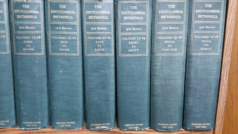 Complete 1926 Encyclopedia Britannica Set 13th Edition Vintage ...