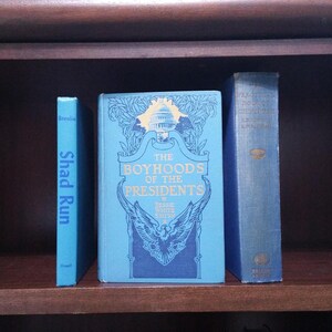 Choice Blue Antique Decorative Book Gold Shelf Library Vintage Office ...