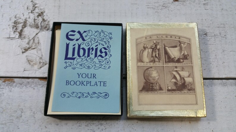 CHOICE Book Plates Vintage Antique Antioch Bookplate Map of the World ...