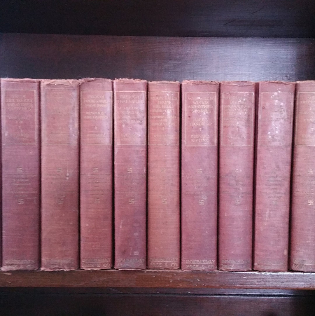 The New World Edition of the Works of Rudyard Kipling Antique Book Set ...