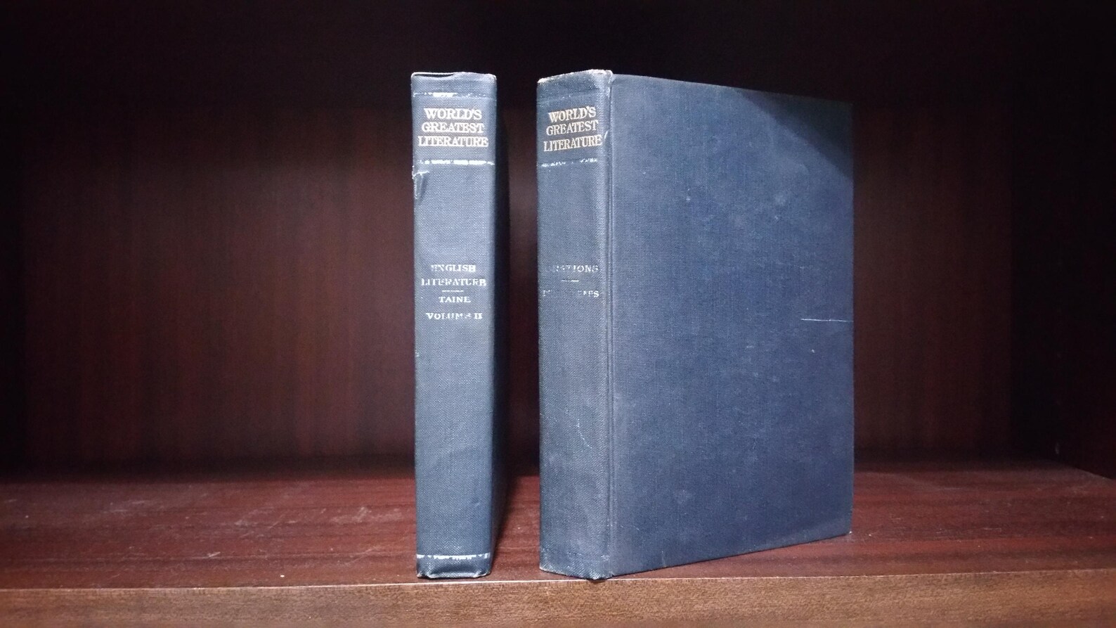 Choice Blue Antique Decorative Book Gold Shelf Library Vintage Office ...