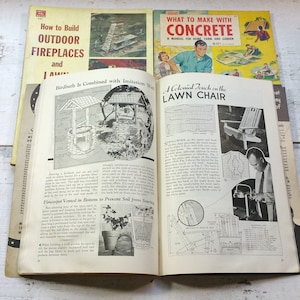 CHOICE Midcentury Outdoor How to Books Magazines Vintage 50s Build ...