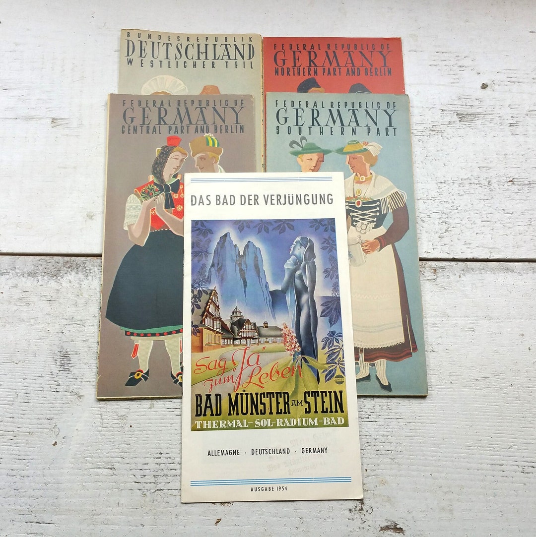 CHOICE Germany Travel Brochures Maps Vintage Midcentury History ...