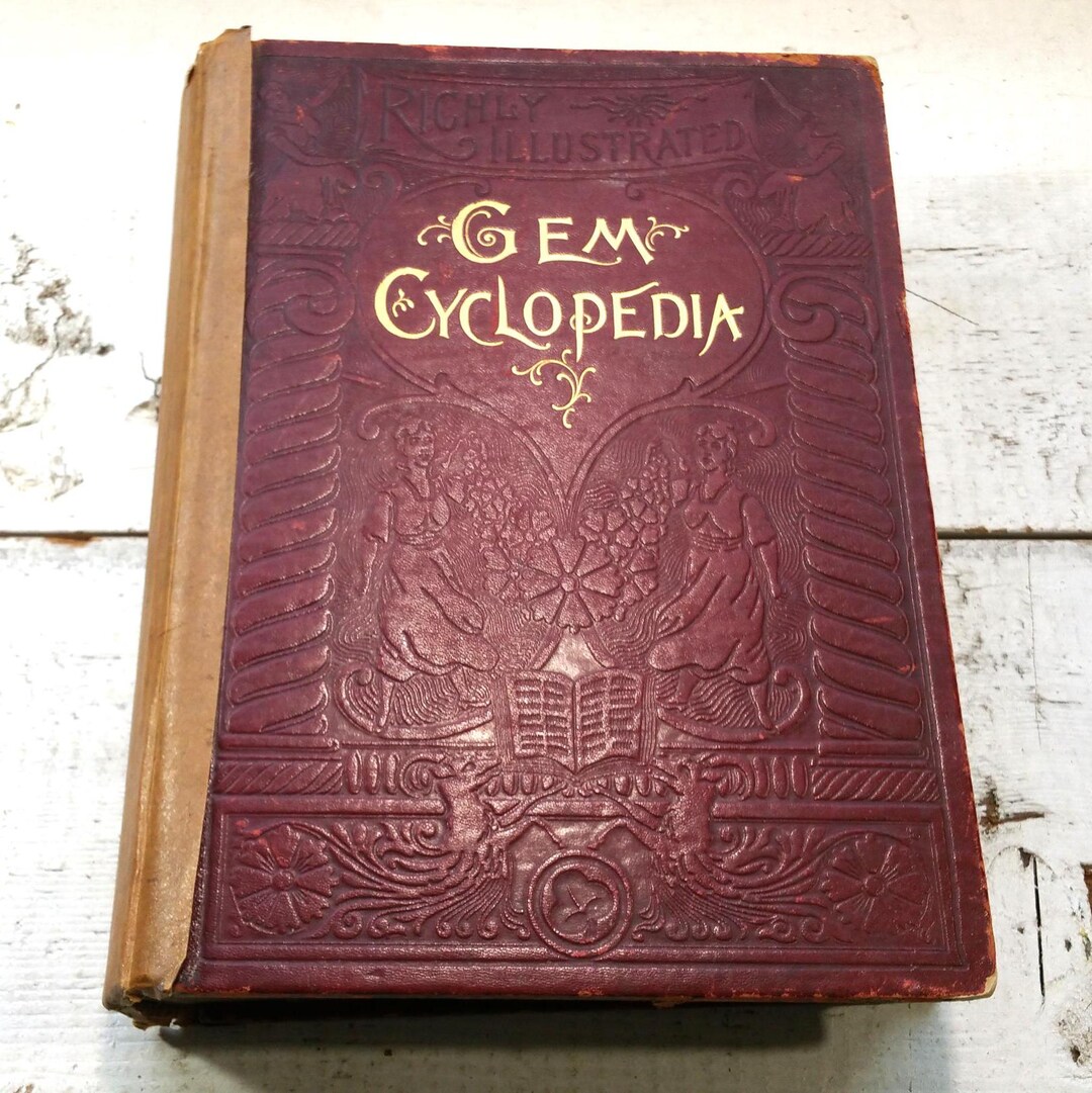 1896 Gem Cyclopedia of Universal Knowledge Antique Book Home Courtship ...