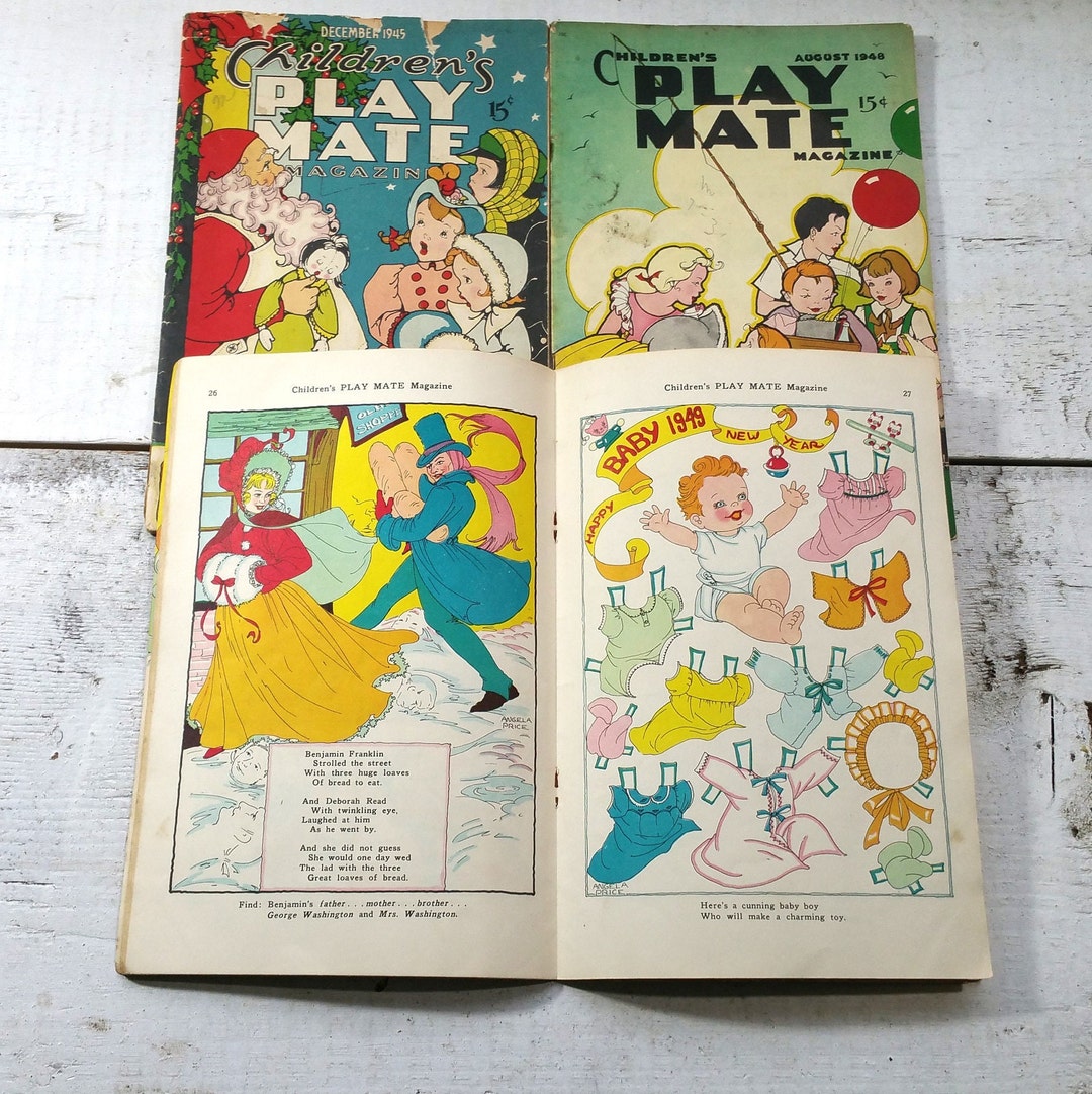 CHOICE Children's Play Mate Magazine 1940s Book Picture Illustrated ...