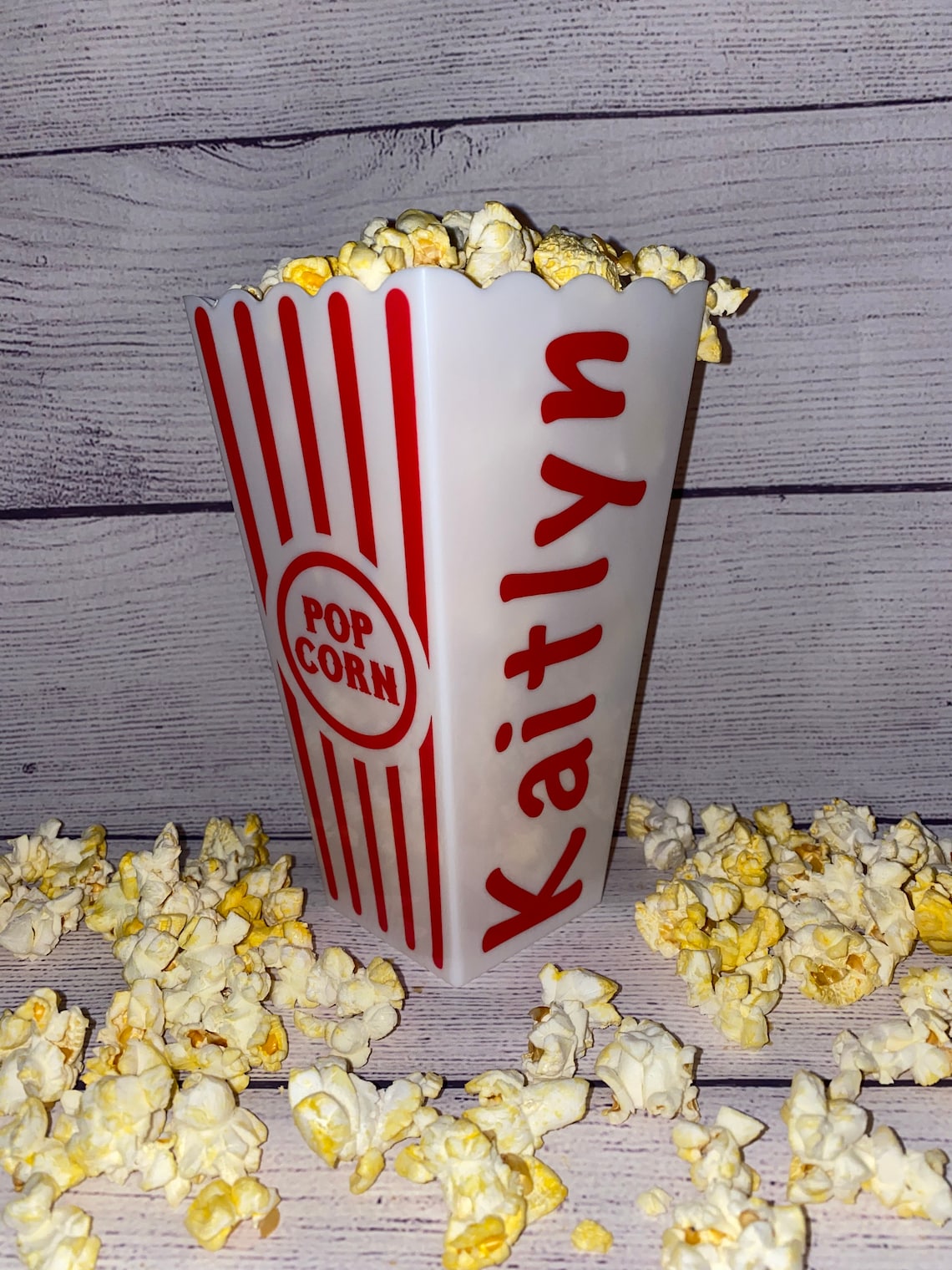 Personalized Popcorn Bucket Movie Night Birthday Party Date | Etsy