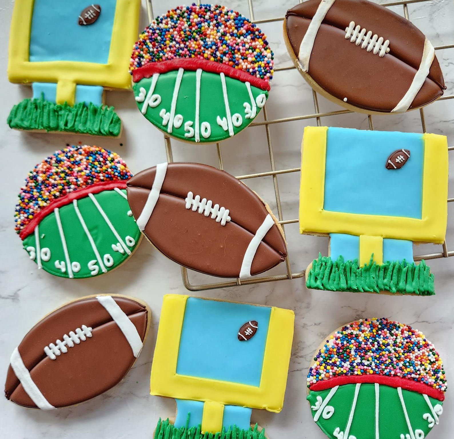 Football Sugar Cookies. Football Themed Sugar Cookies. Custom Football ...