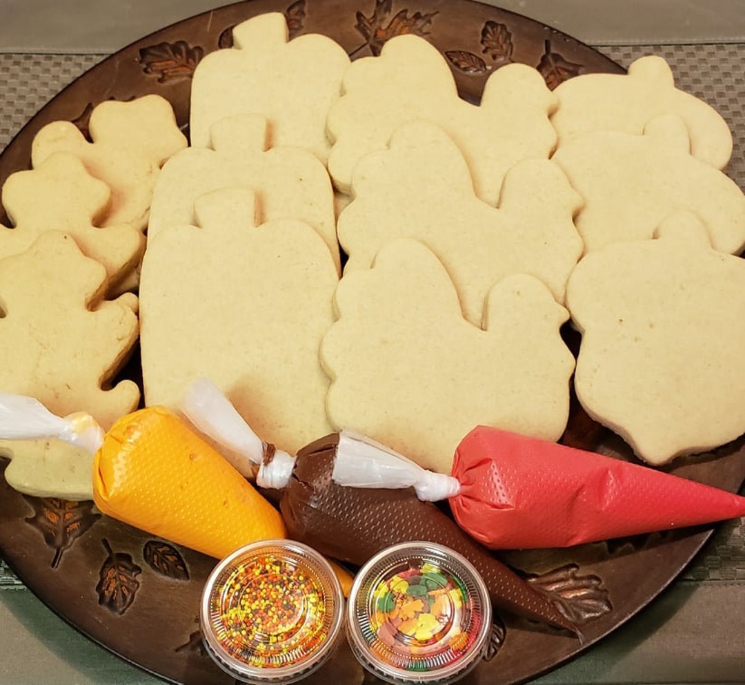 Thanksgiving Cookies, Decorate Your Own Cookie Kit, Thanksgiving Cookie ...