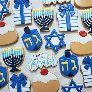 Hanukkah Sugar Cookies. Chanukah Sugar Cookies, Hanukkah Themed Cookies ...