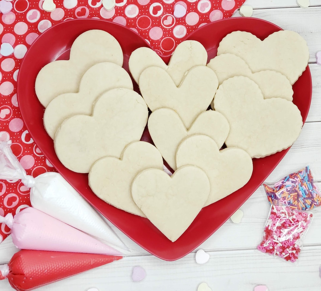 Valentine's Cookies, Decorate Your Own Cookie Kit, Valentine's Day Cookie Kit, DIY Cookie Kit ...