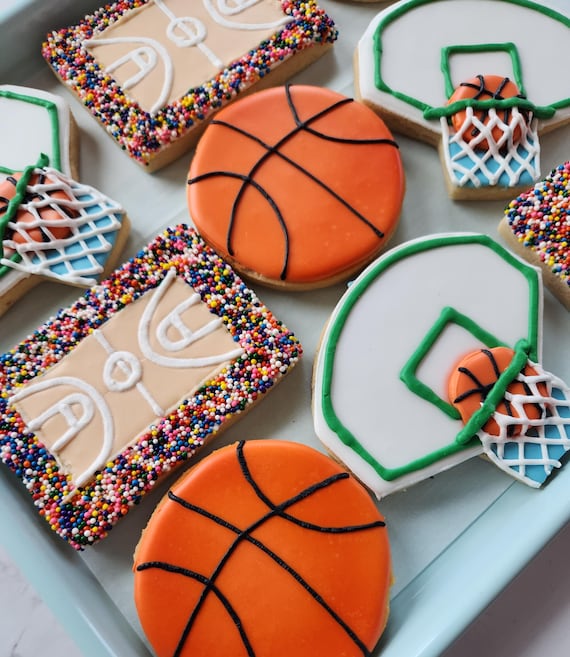 Basketball Sugar Cookies Basketball – Brownies And Balloons Custom