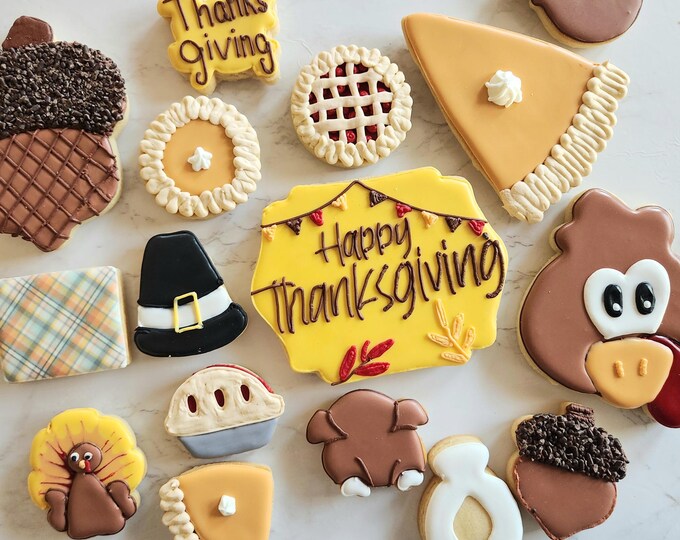 Thanksgiving Decorated Sugar Cookies, Thanksgiving Cookies ...
