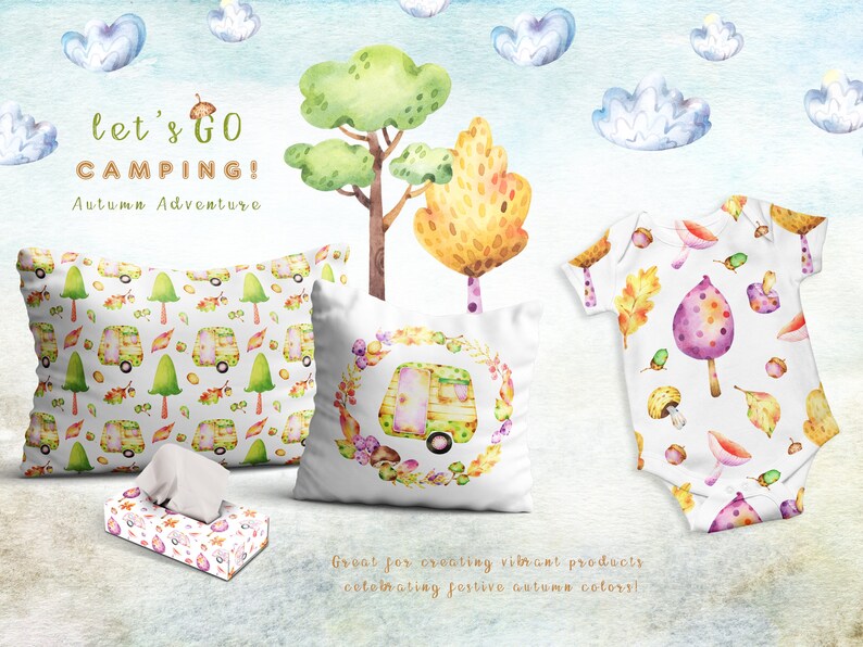 Camping Autumn Adventure Collection - Etsy