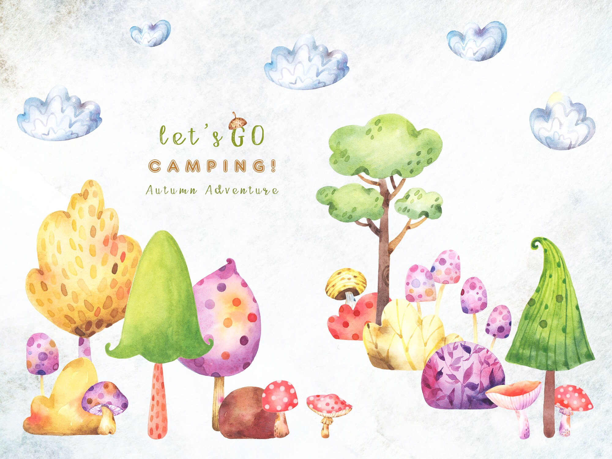 Camping Autumn Adventure Collection - Etsy
