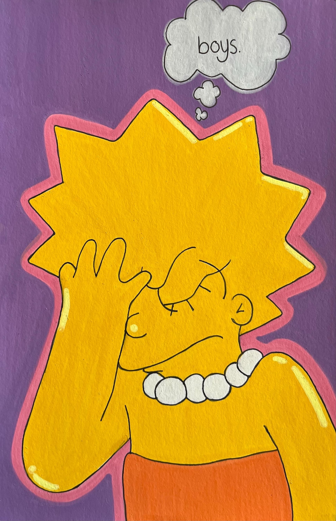 Ugh, Boys Lisa Simpson 4x6 Art Print - Etsy